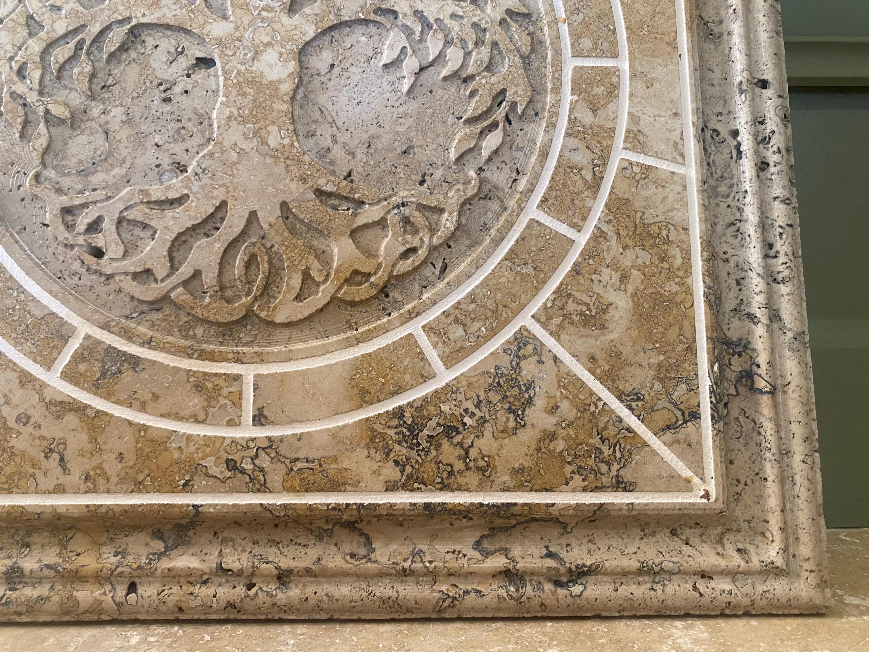Natural Travertine Tree of Life Mosaic Backsplash Tile - 16x16in ...