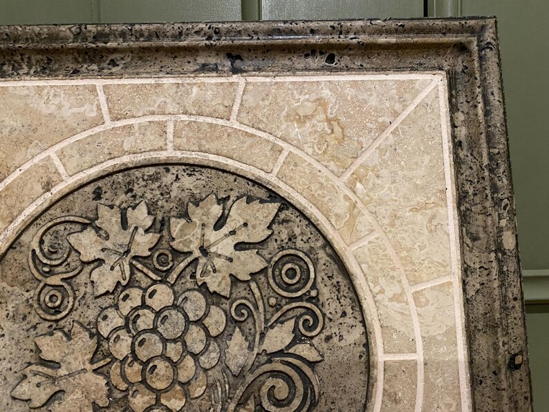 Natural Travertine Grapes Mosaic Backsplash Tile - 16x16in 40x40cm ...