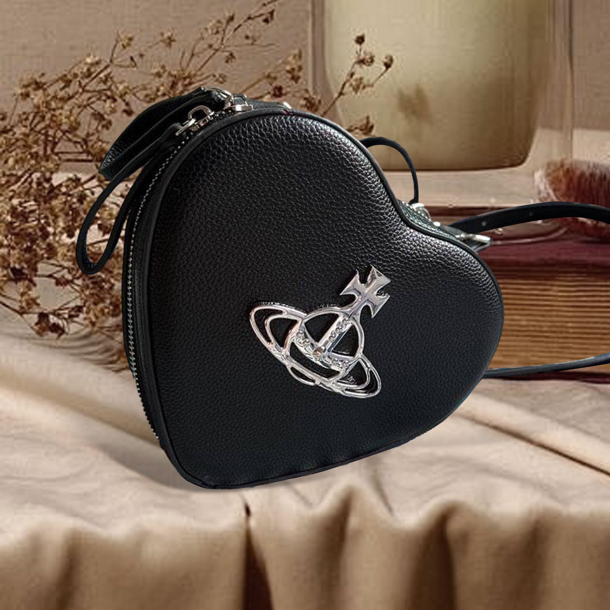 Vivienne Westwood Women's Black Ella Heart Mini Backpack Gift,backpacks ...