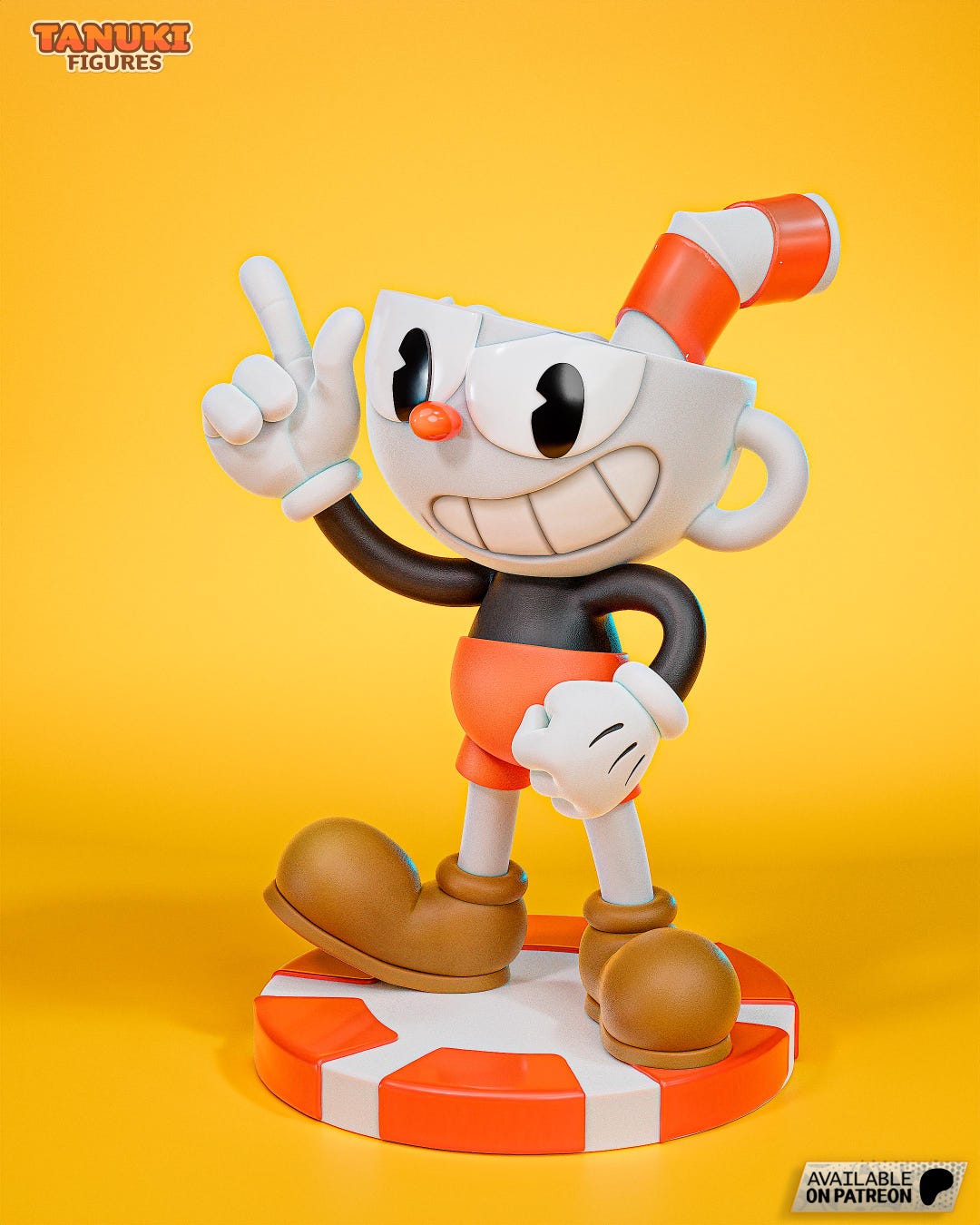 Cuphead Figure – High Precision Resin – Sculpted by Tanuki Figures – 10 ...