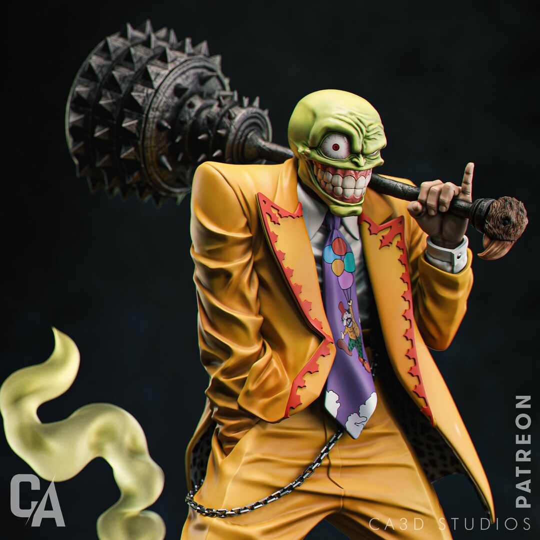 The Mask Figurine – 3D Collector Statue – Comics Design – Modeled by ...