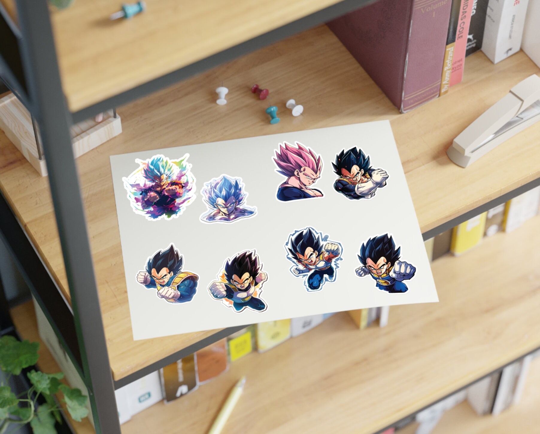 Vegeta Digital Sticker Pack Anime Stickers Laptop - Etsy