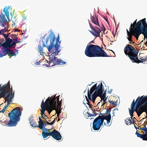 Vegeta Digital Sticker Pack Anime Stickers Laptop - Etsy