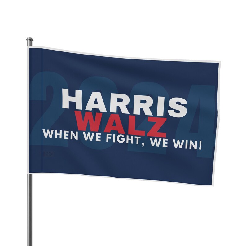 Premium Kamala Harris & Tim Walz 2024 Flag 2024 Campaign Election Flag ...