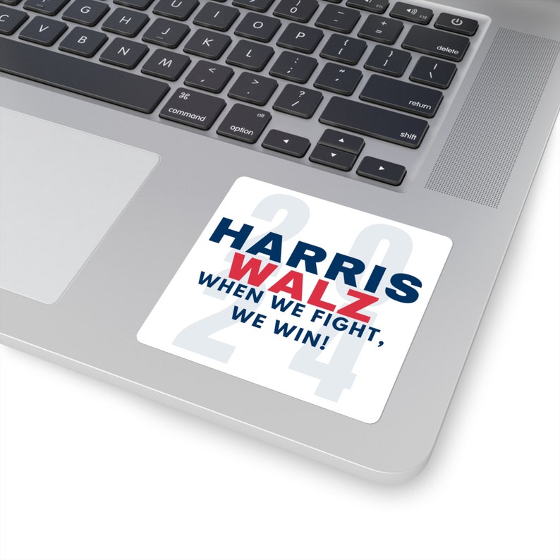 2024 Kamala Harris & Tim Walz Election Square Stickers Support the ...