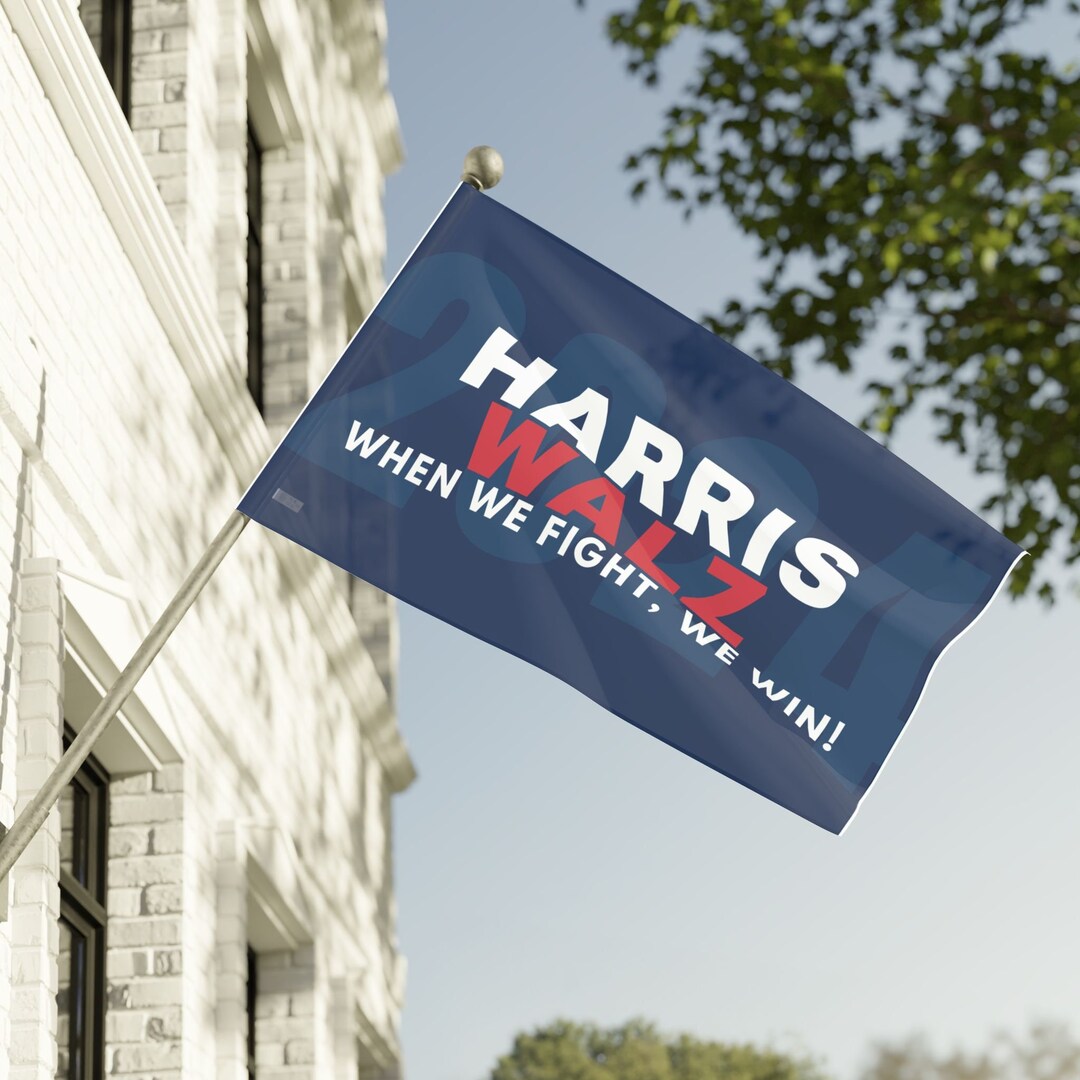 Premium Kamala Harris & Tim Walz 2024 Flag 2024 Campaign Election Flag ...