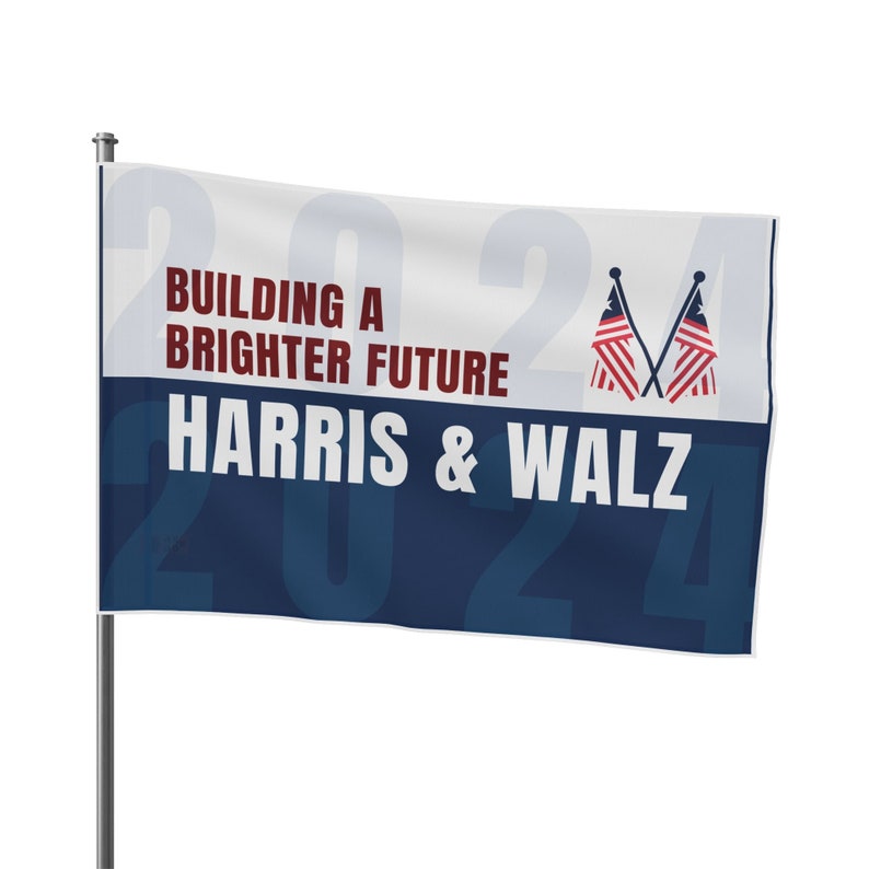 Premium Kamala Harris & Tim Walz 2024 Flag 2024 Campaign Election Flag ...