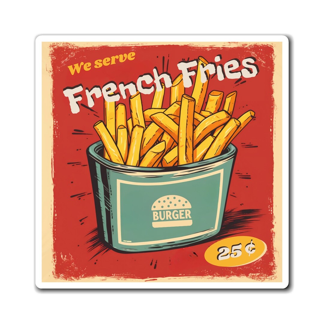 Vintage French Fries Magnet 1950s Retro French Fries - Etsy