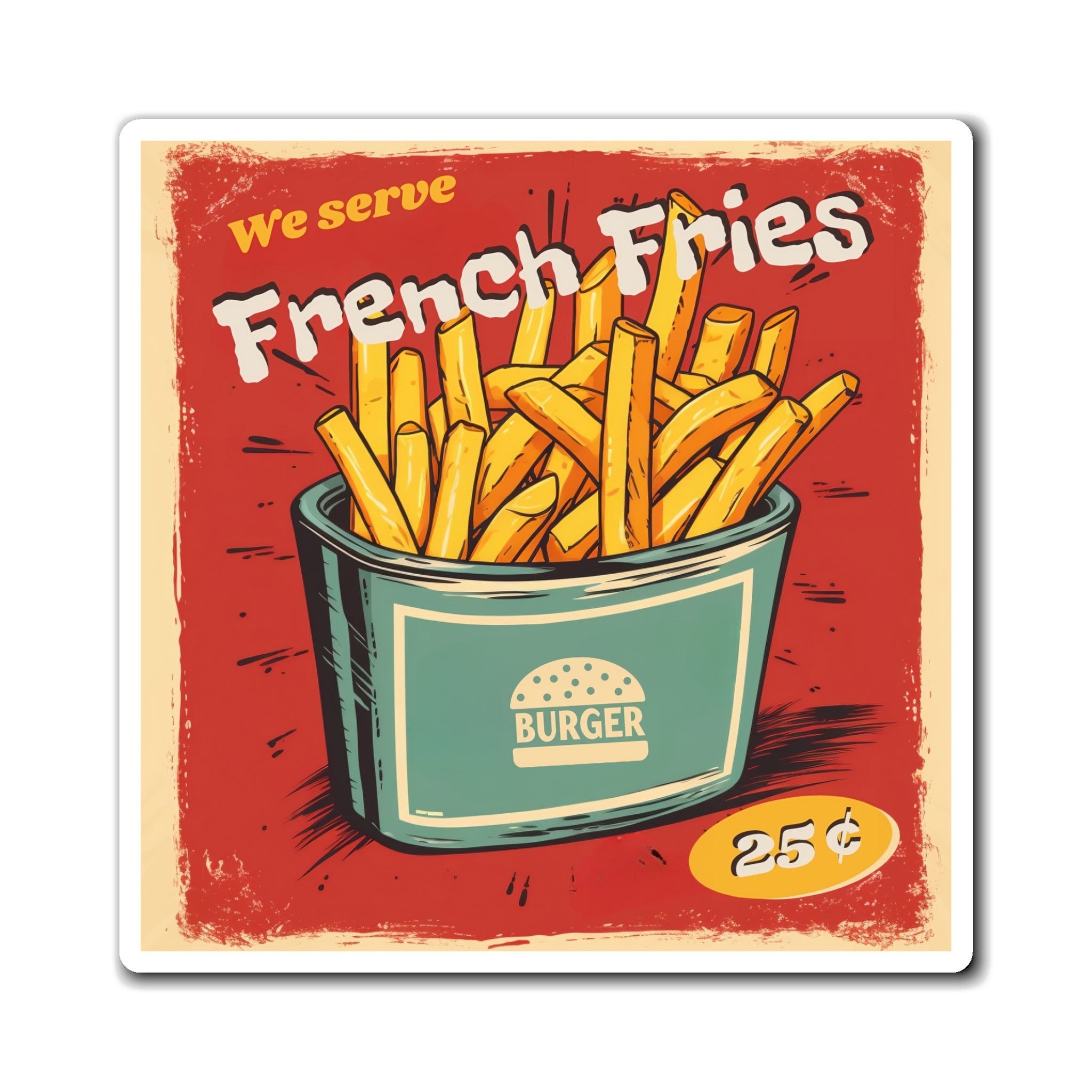 Vintage French Fries Magnet 1950s Retro French Fries - Etsy