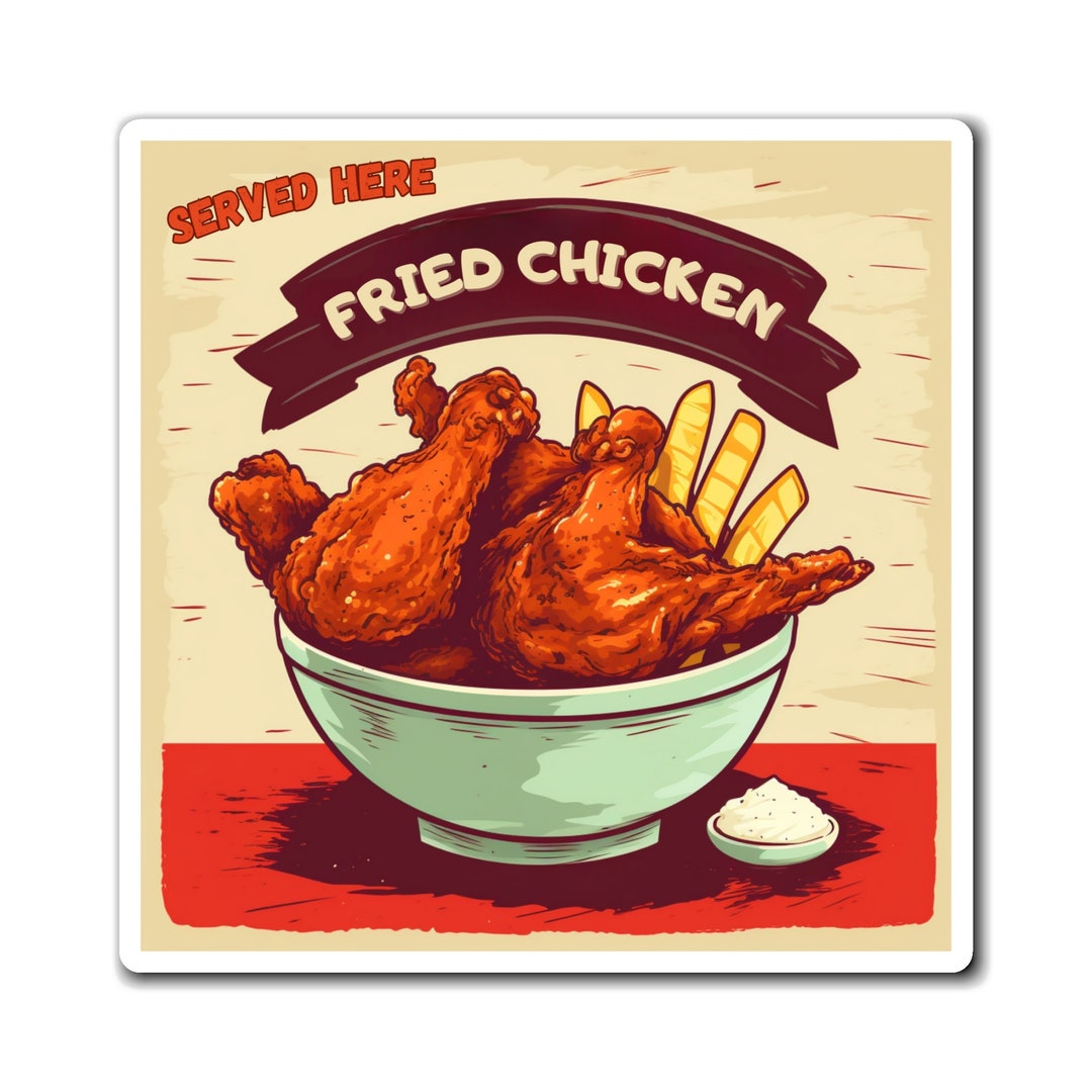 Vintage Fried Chicken Magnet 1950s Fried Chicken Advertising - Etsy