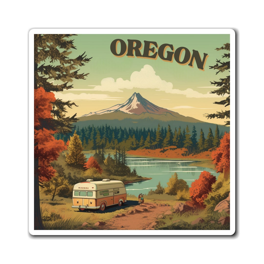 Vintage Oregon Postcard Magnet 1950s Retro Postcard Print - Etsy