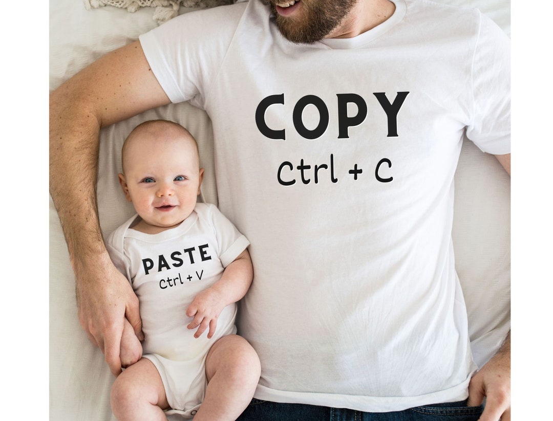 Copy Paste New Dad Shirt Funny Newborn Father Daughter - Etsy
