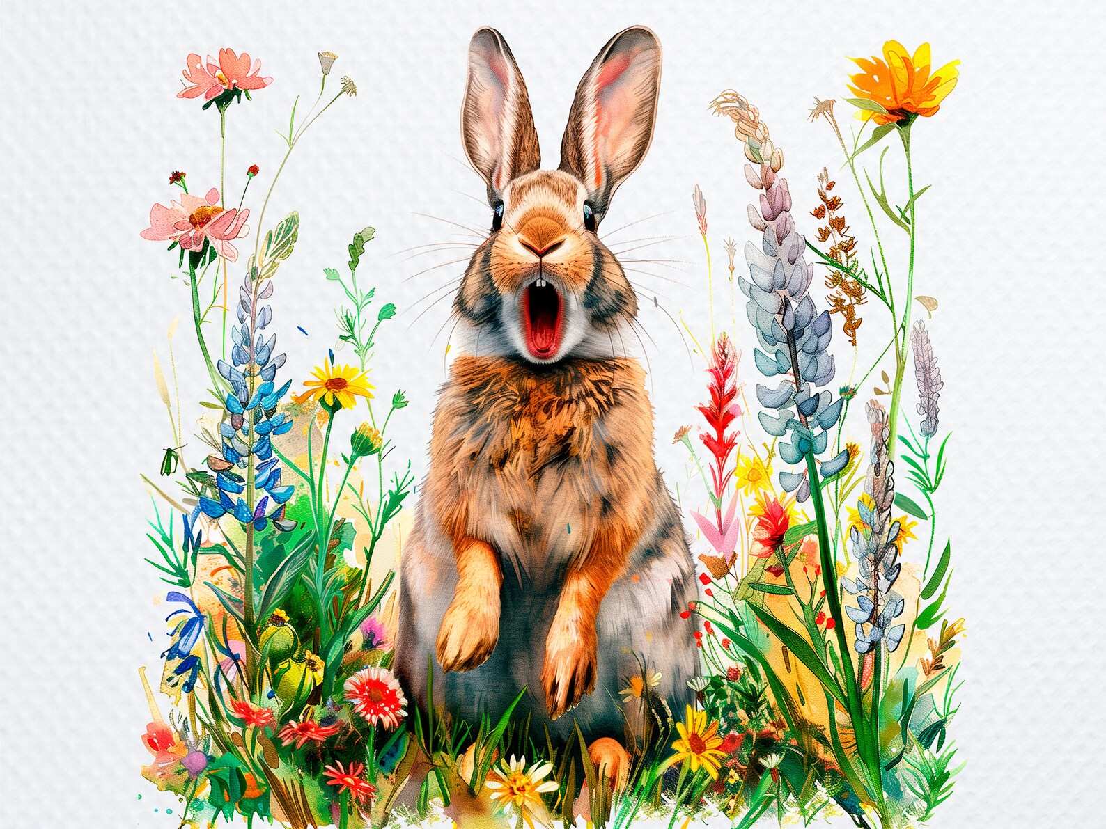 12 Surprised Rabbit Pngs Clipart, Amazed Hare Png for Sublimation ...