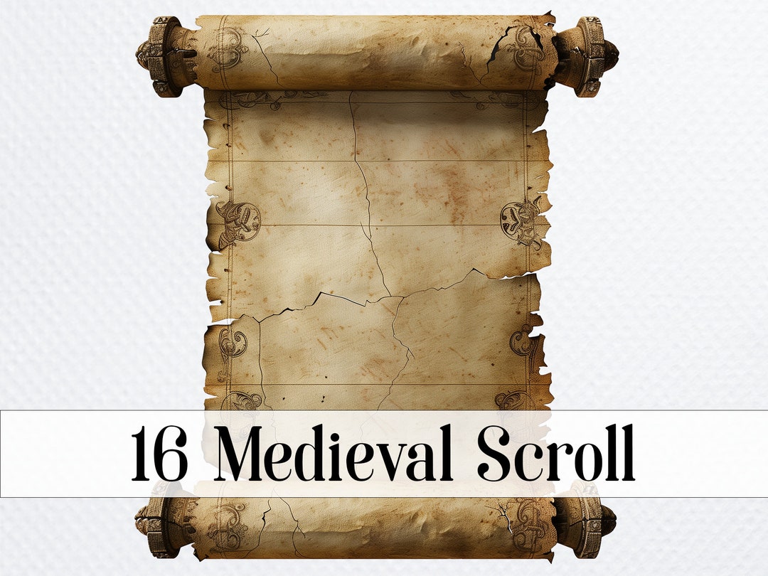 16 Medieval Scroll Clipart, Vintage Scroll, High Quality Pngs, Scroll ...