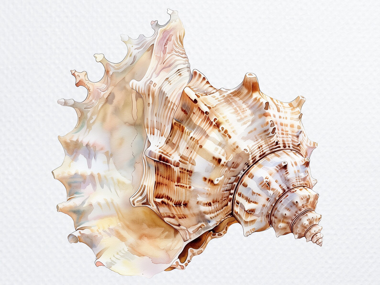 18 Seashells PNG Bundle, Seashell Clipart, Watercolor Sea Shell Clipart ...