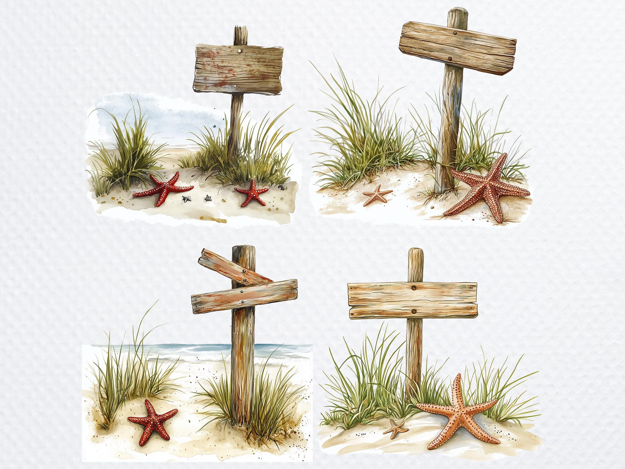 13 Wooden Sign PNG Clipart Bundle, Beach Sign Png, Nautical Signs ...