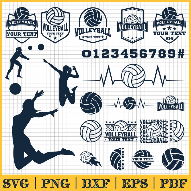 Volleyball Svg Bundle, Volleyball Png Clipart, Volleyball Coach Svg ...