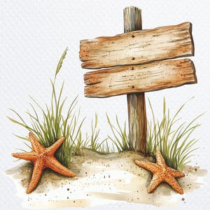 13 Wooden Sign PNG Clipart Bundle, Beach Sign Png, Nautical Signs ...