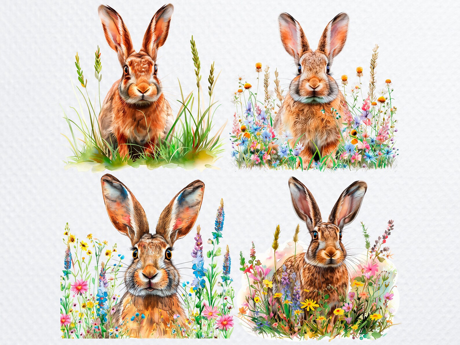 12 Surprised Rabbit Pngs Clipart, Amazed Hare Png for Sublimation ...