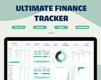 Annual & Monthly Budget Planner, Google Sheet Spreadsheet, Personal ...