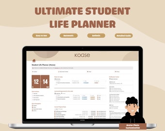 Extended Student Planner Notion Template Academic Planner Notion ...