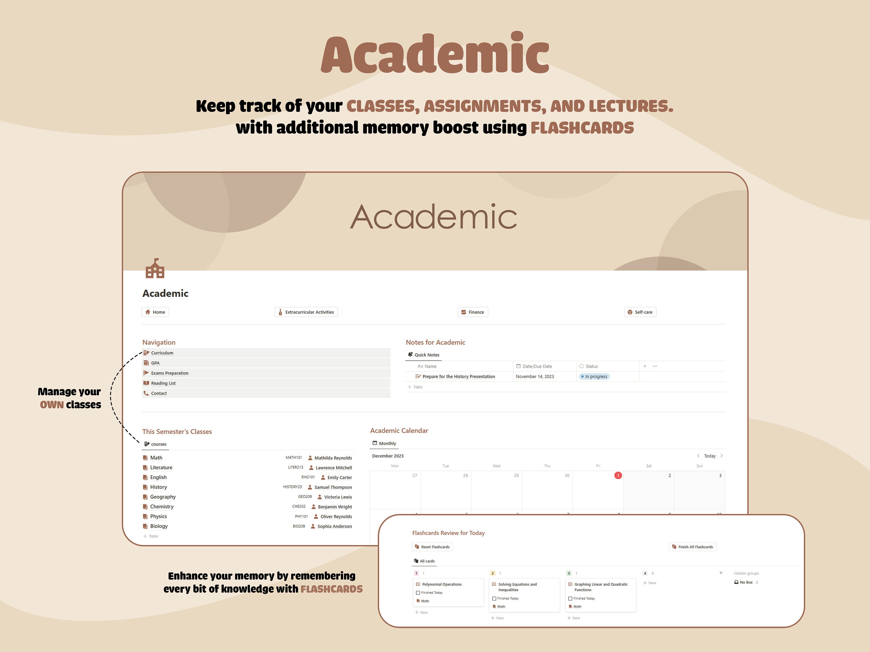 Ultimate Student Planner Notion Template Academic Planner Notion ...
