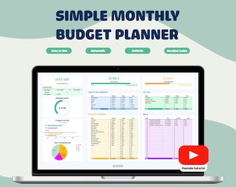 Easy Budget Spreadsheet for Google Sheets, Simple Monthly Budget ...