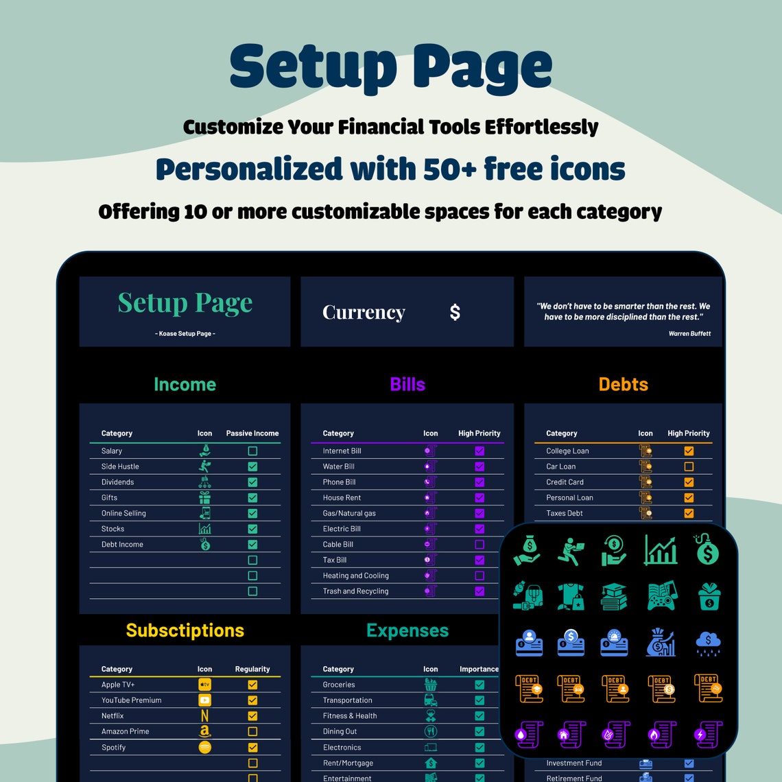 Ultimate Finance Tracker | Annual & Monthly Budget Spreadsheet ...