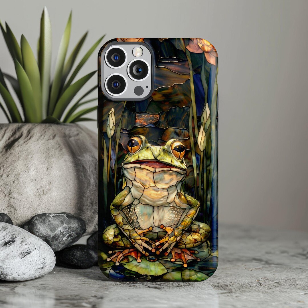 Artistic Mosaic Frog Design, Tough Phone Case, Iphone, Samsung or Pixel ...