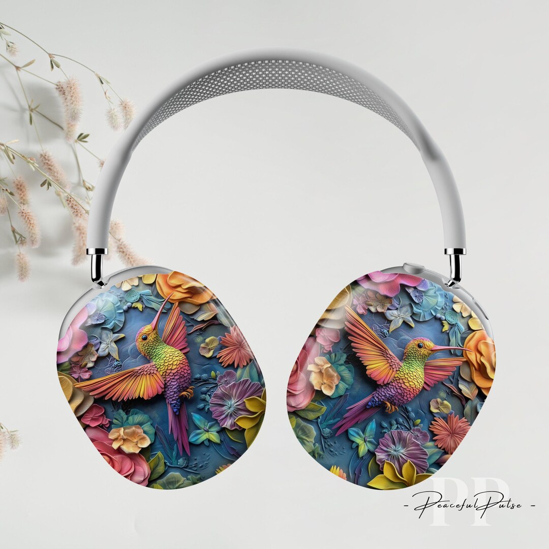 Vibrant Floral Hummingbird AirPod Max Cover Airpods Max Case ...