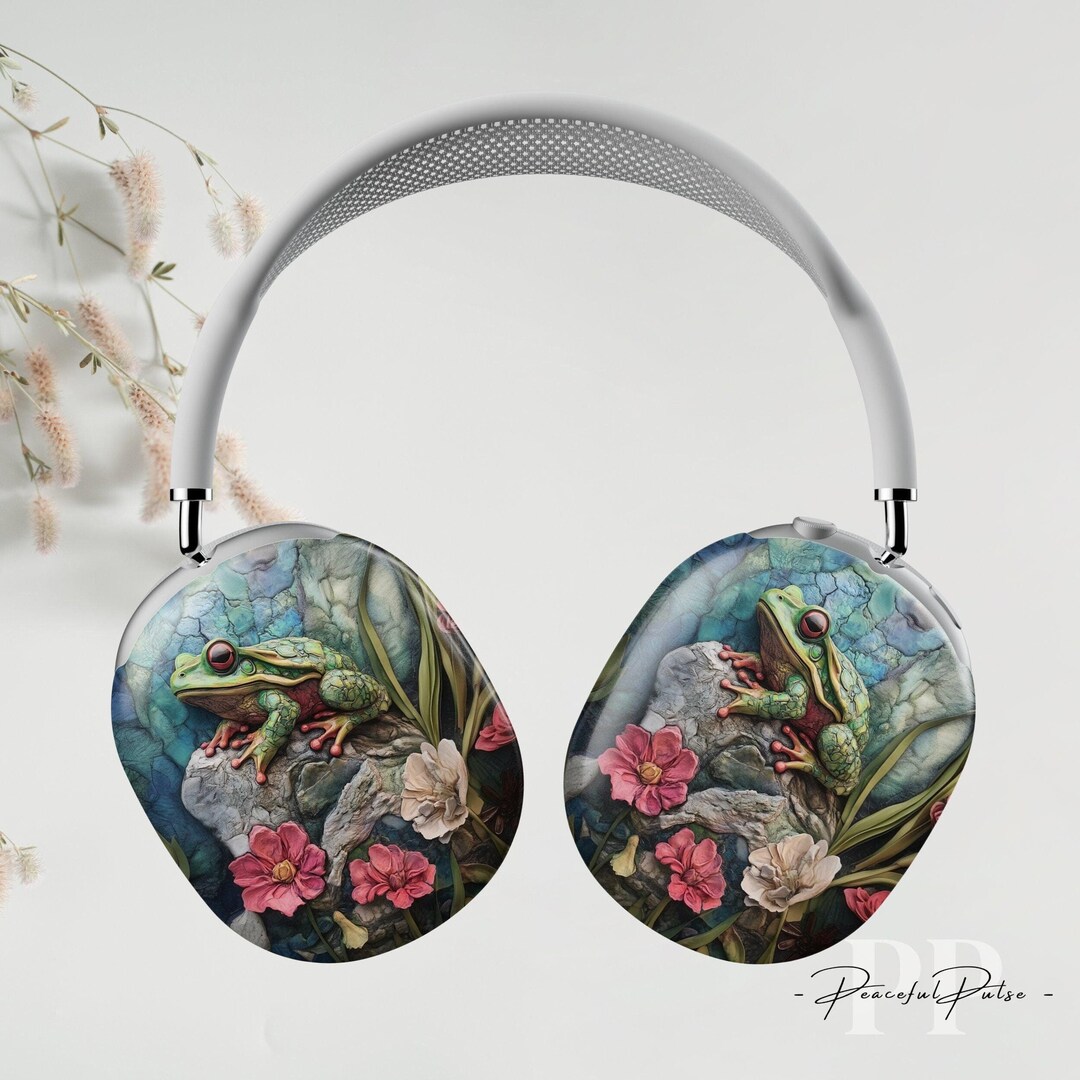AirPod Max Cover, Frog and Flower Design, Unique AirPod Max Case, Cute ...