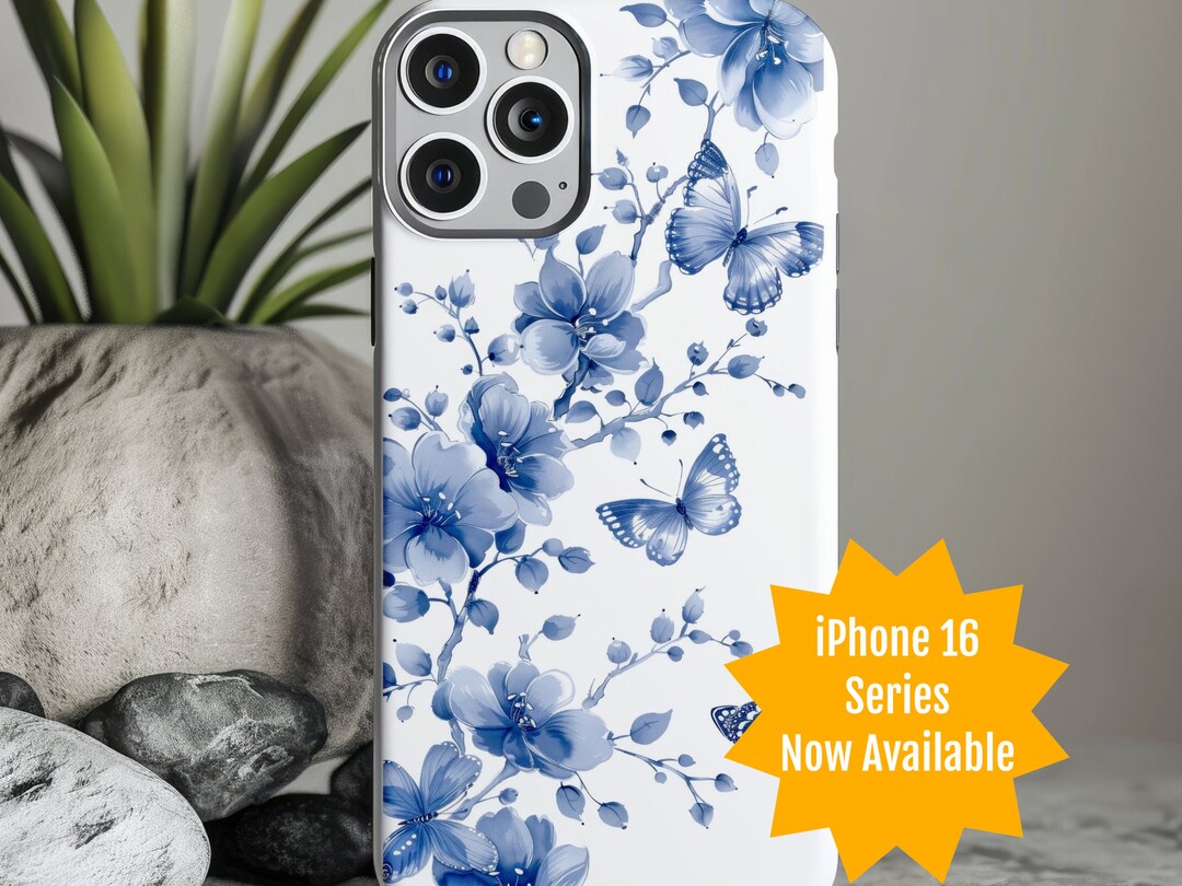 Blue White Delft Chinoiserie Phone Case, Tough iPhone and Samsung Cover ...