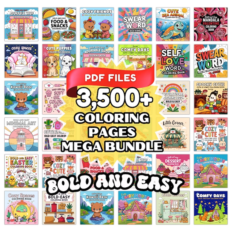 Pdf Coloring Pages - Etsy