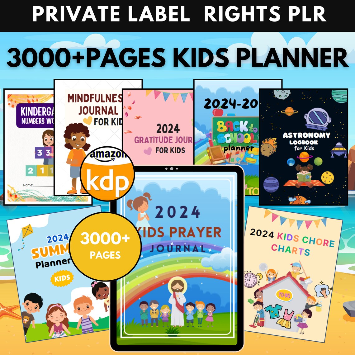 PLR 3000 Templates Planner for Kindergarten for KDP Interior Printable ...