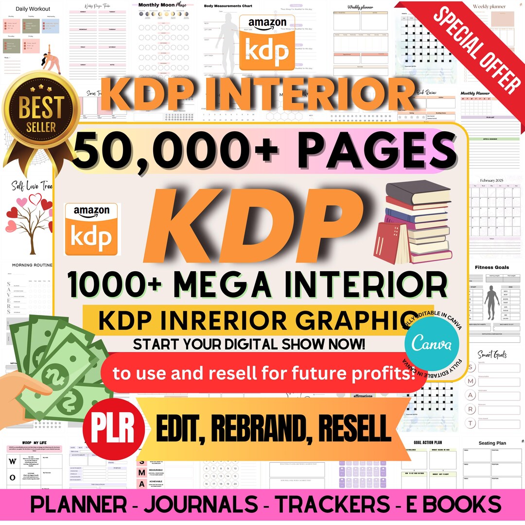 50,000+ KDP Interiors Planner, Ebook, Unique Content Book Interiors ...
