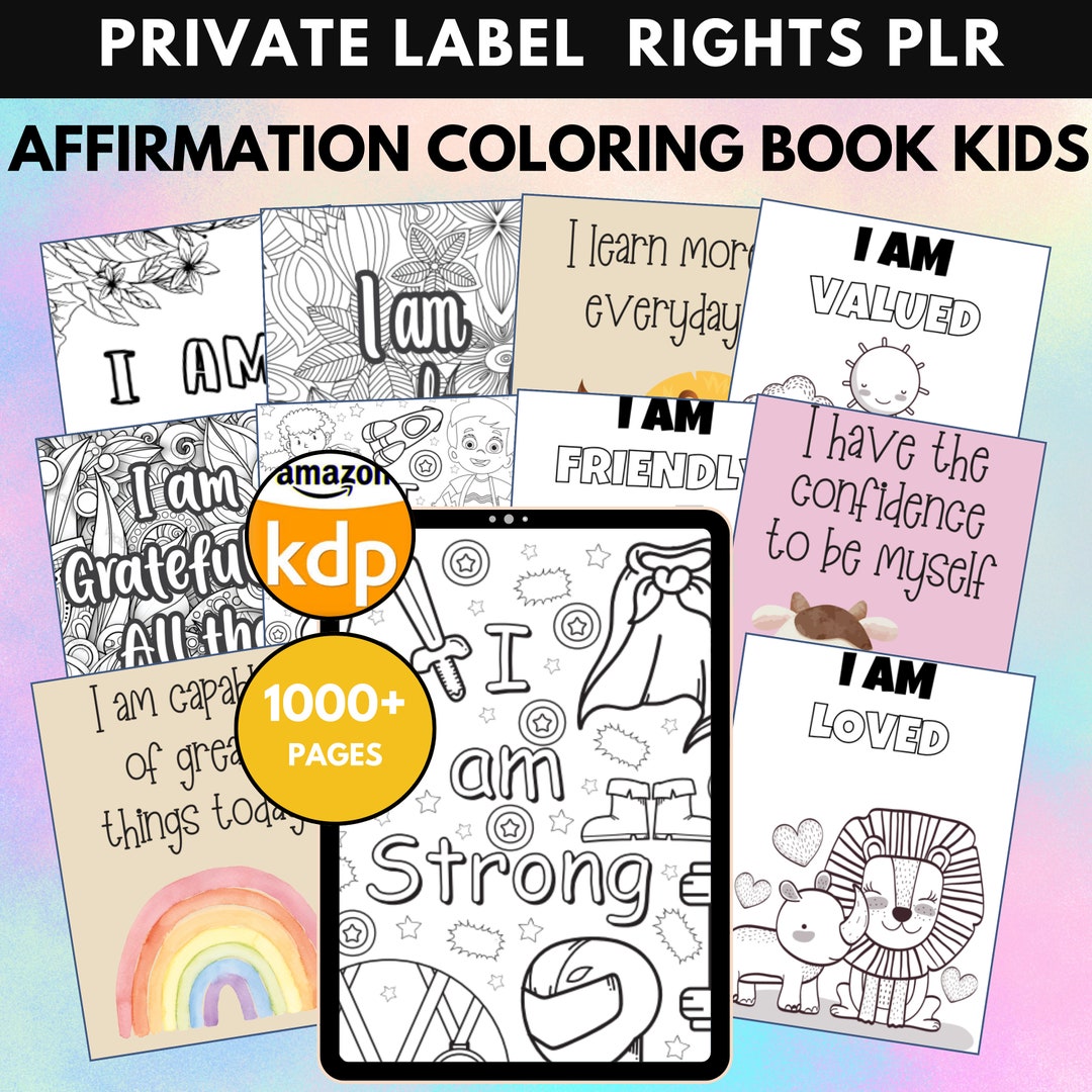 Affirmation 1000 Coloring Pages for Preschoolers, Positive, Homeschool ...