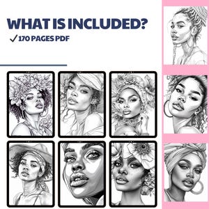 170 Pages Beautiful Black Women Coloring Pages Black Women Coloring ...