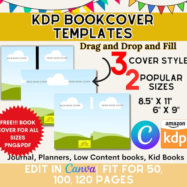 Kdp Cover Template Canva - Etsy