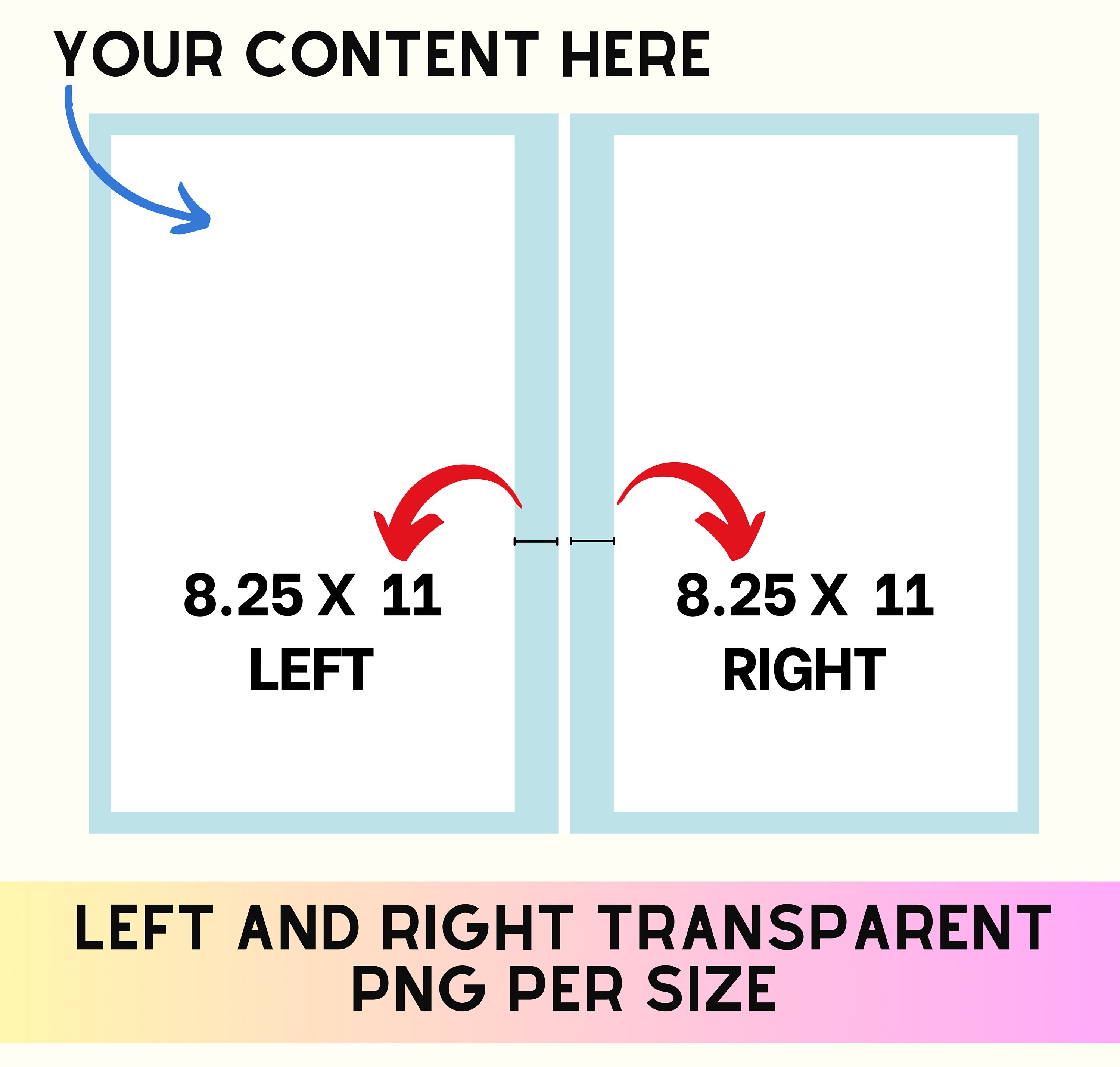 14 Sizes KDP Interior Templates for Margins - 5" X 8 to 8.25" X 11 ...