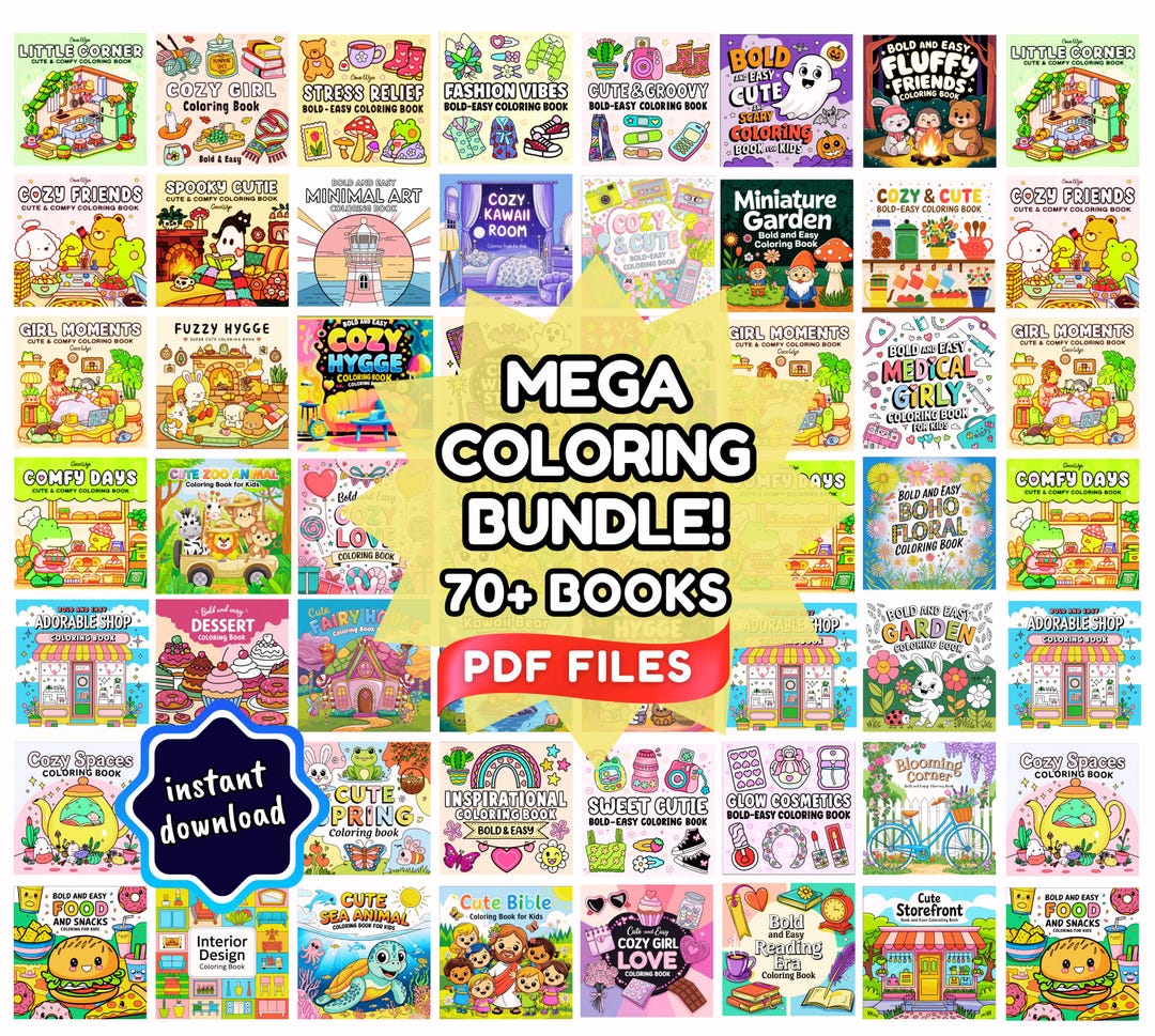 5000+ Coloring Pages Mega Bundle, COCO WYO Coloring Book Bundle, Girl ...