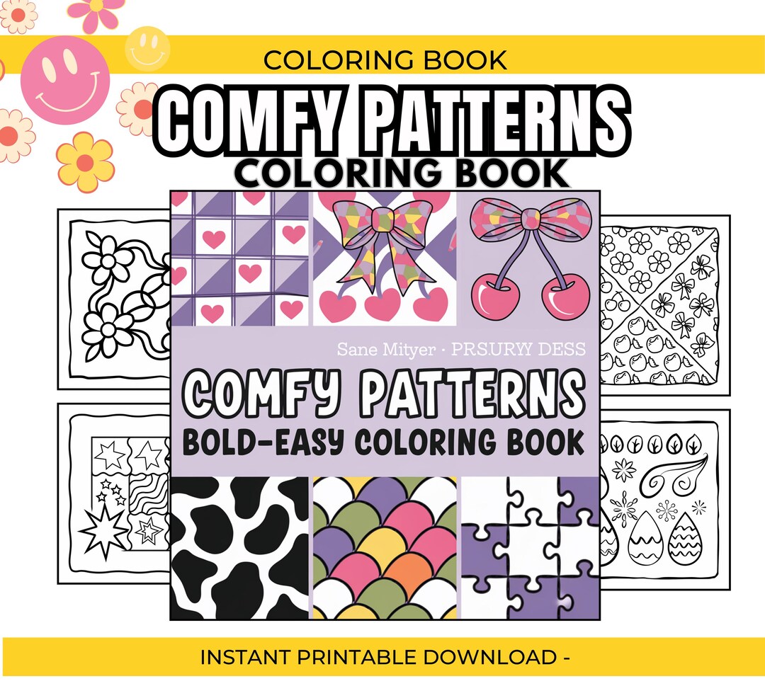 Comfy Patterns 72 Coloring Pages | Cozy & Cute Designs | Relaxing ...