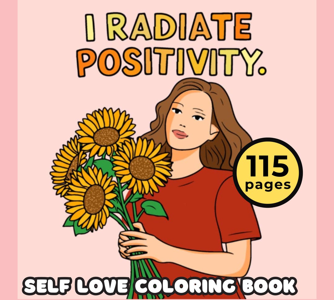 115 Self Love Affirmation Coloring Page, Inspirational Motivational ...