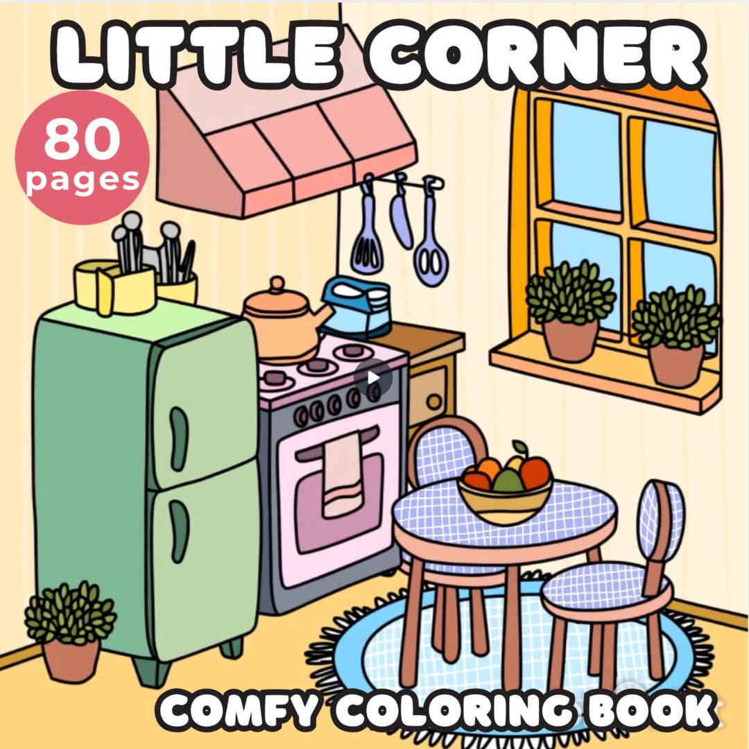 Little Corner Coloring Book: Super Cute Designs of Cozy, Hygge Spaces ...