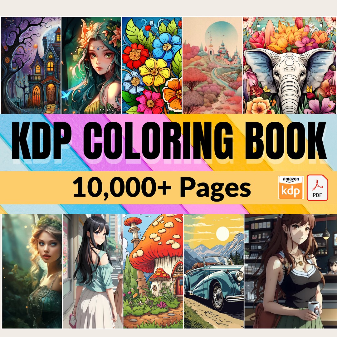 Coloring Book 10, 000 Pages KDP Bundle Colouring Sheets for Adults for ...