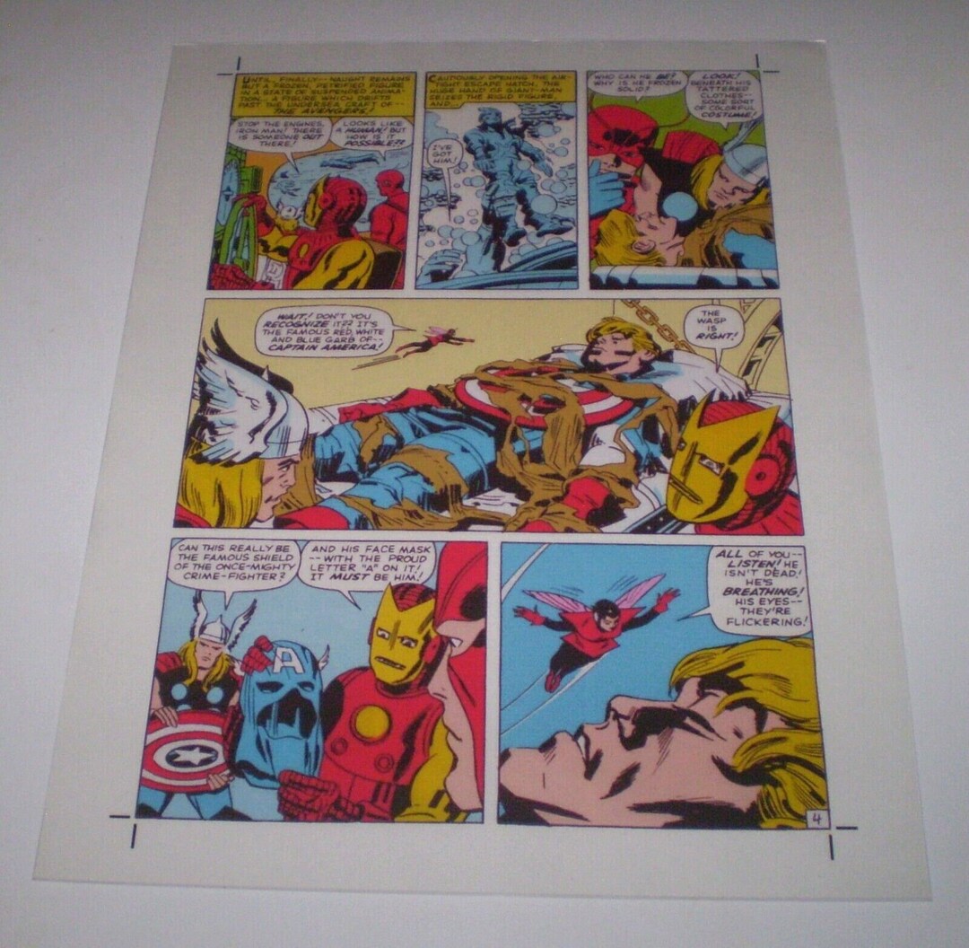 Avengers #4 Color Guide Production Art / Complete Acetate Stats for ...
