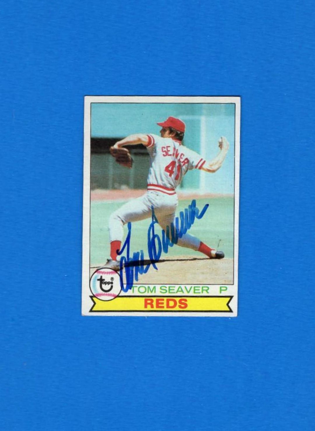 1979 Topps #100 Card Signed by TOM SEAVER Near Mint Hall of Fame ...