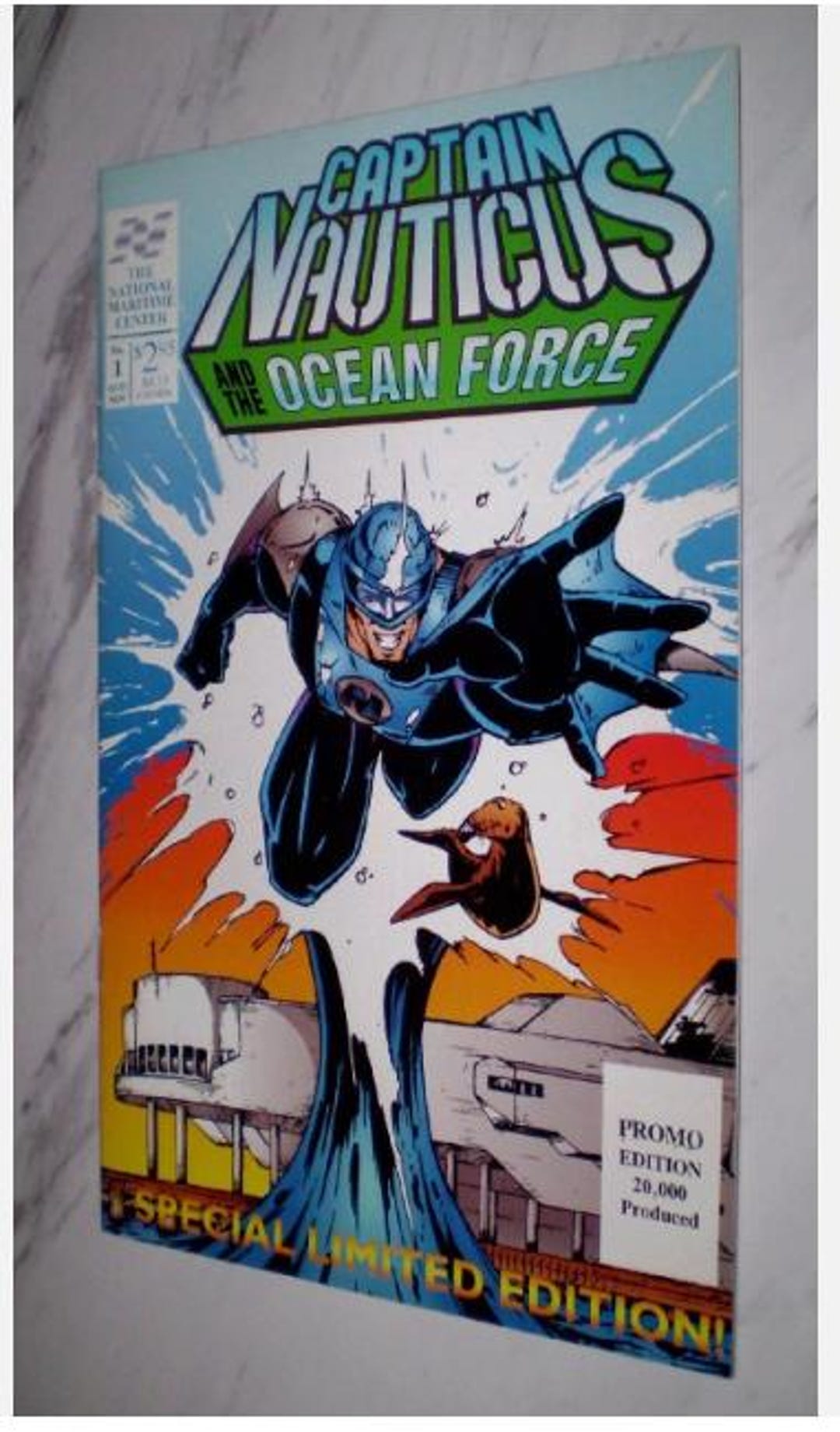 Captain Nauticus and the Ocean Force #1 Promo MINT 9.9 White Pages 1994 ...