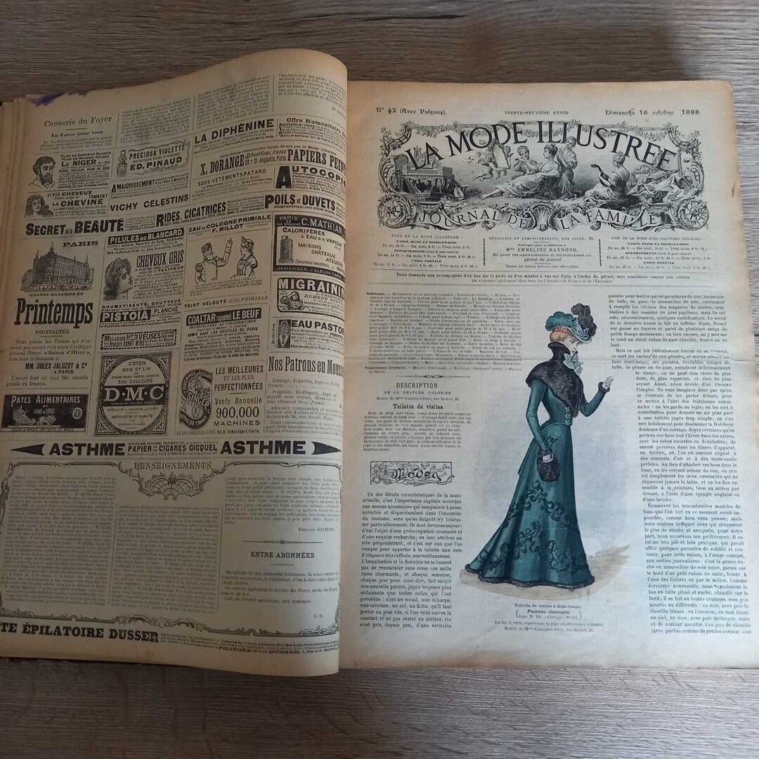 Illustrated Fashion From October 1, 1898 to December 31, 1899 - Etsy