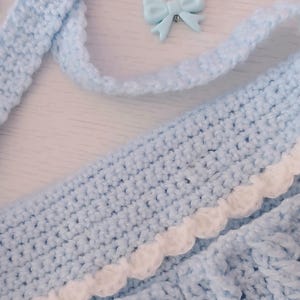 Crochet Pastel Blue Mini Shoulder Bag - Etsy