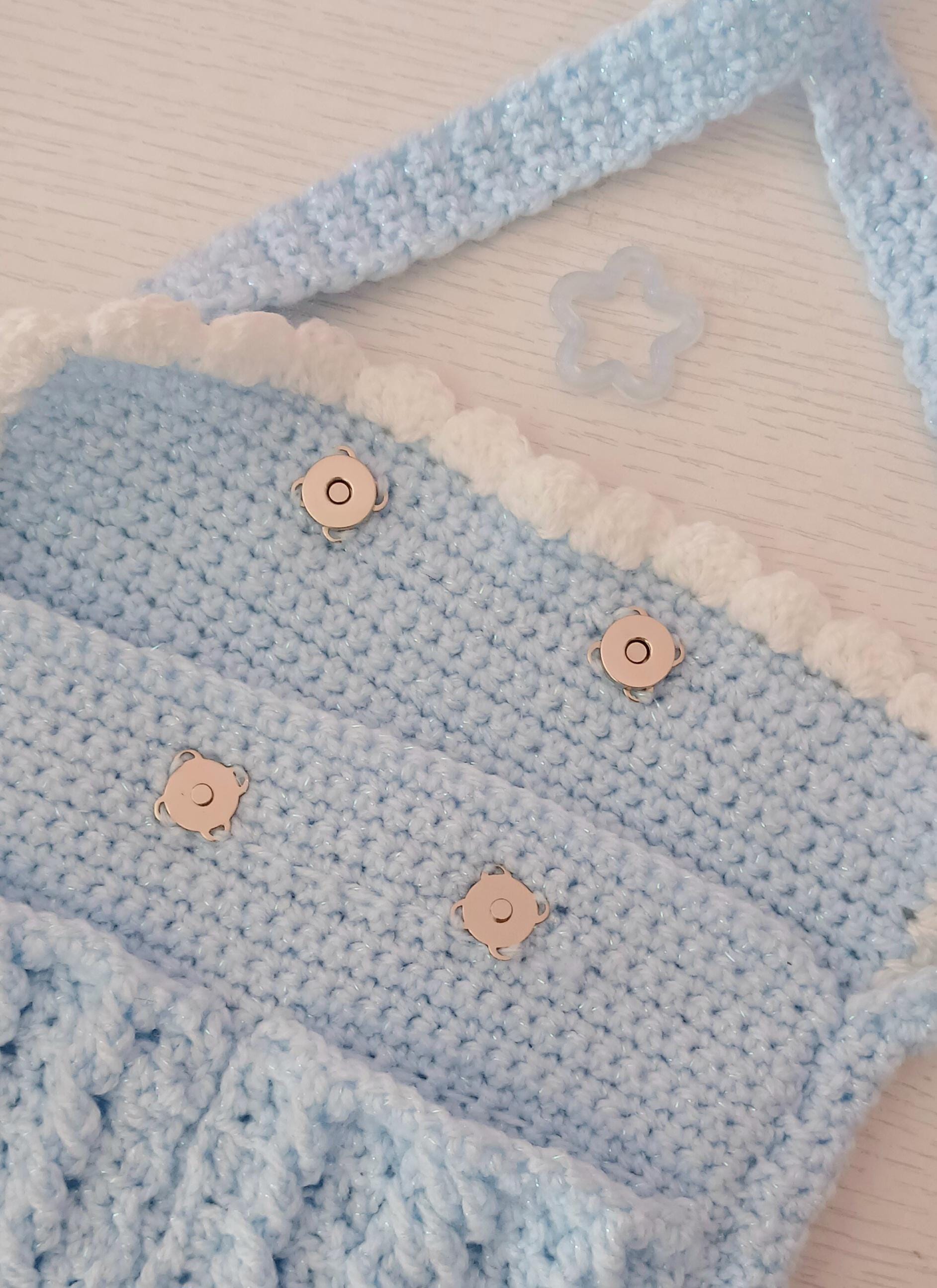 Crochet Pastel Blue Mini Shoulder Bag - Etsy